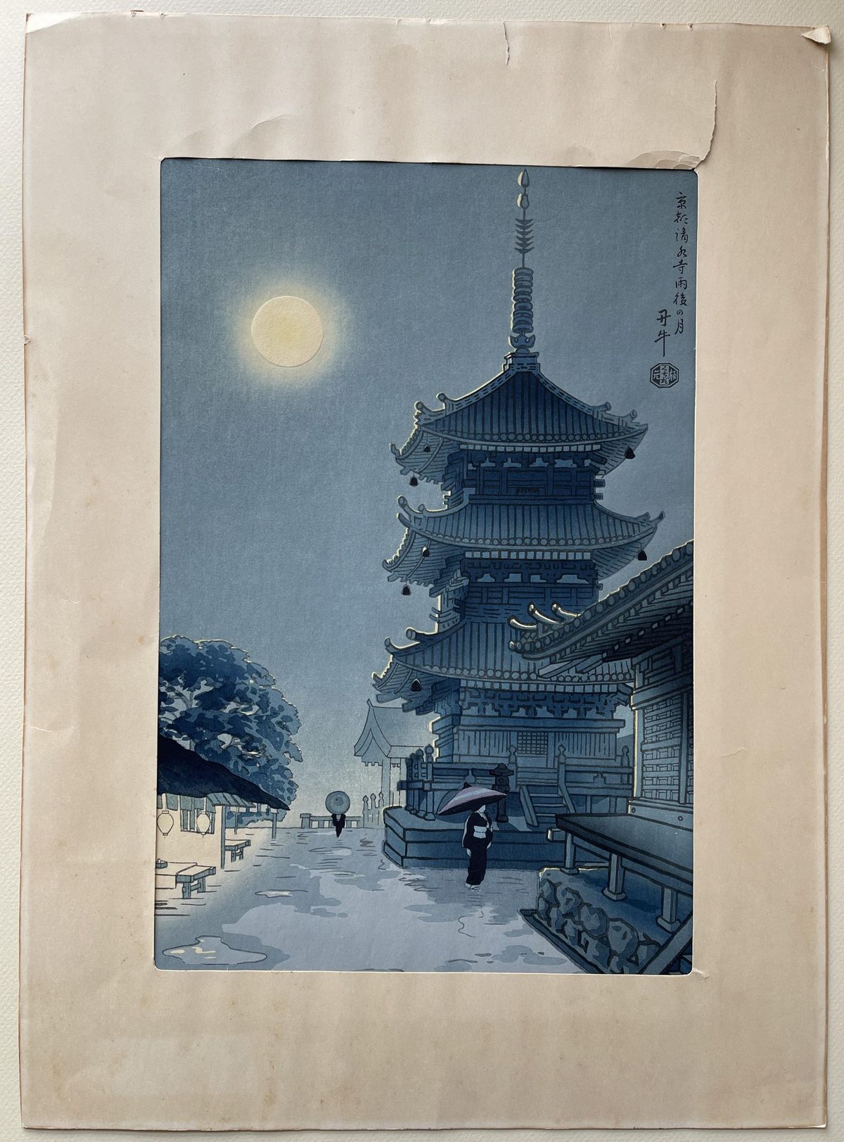 Moon at Kiyomizu Temple - Benji Asada - Japanese Prints - Nipponprints.com