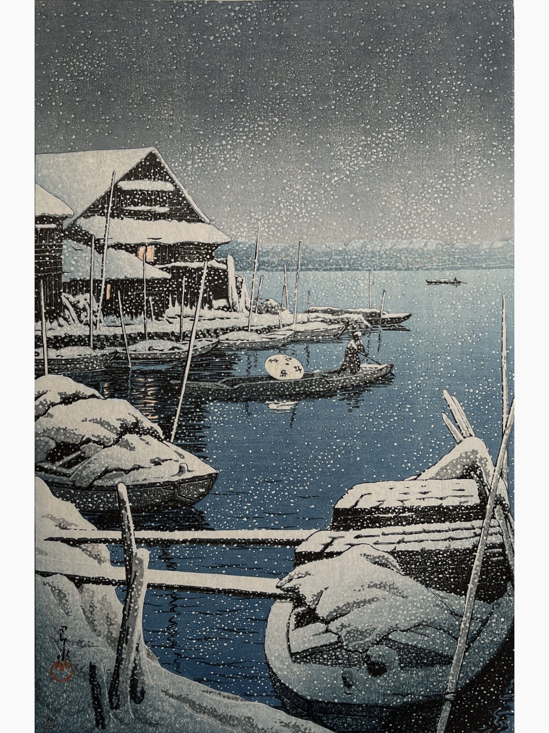 Snow at Mukojima (Heisei) - Kawase Hasui - Japanese Prints ...