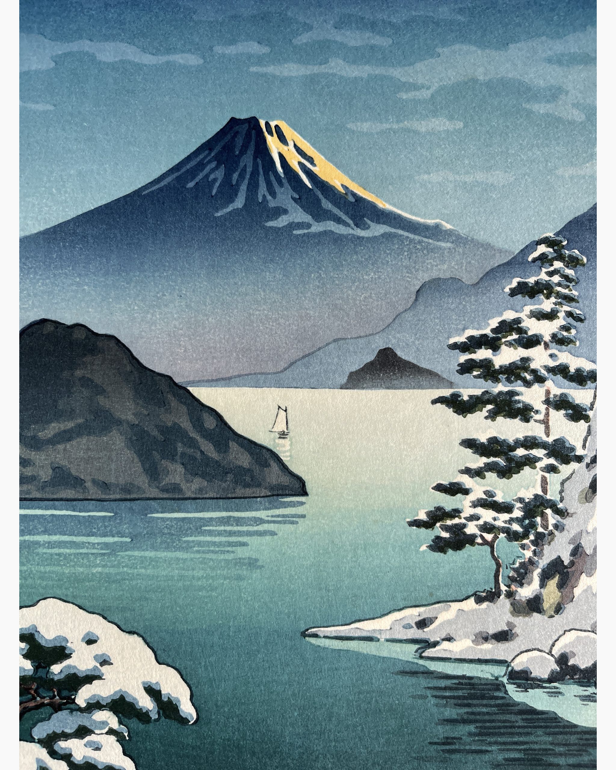 Fuji from Mitsuhama in Nishiizu - Tsuchiya Koitsu - Japanese Prints ...