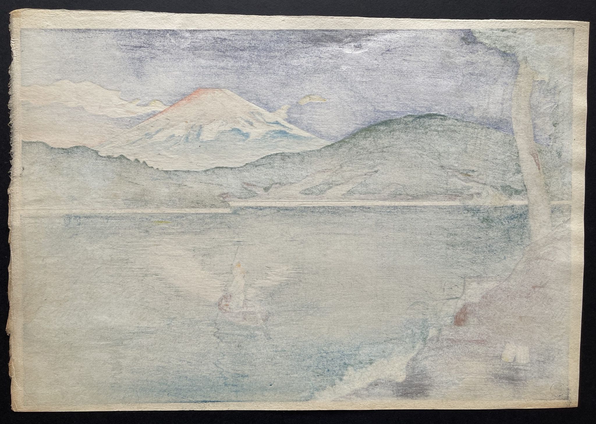 Fuji From Lake Ashi (Morning) - Yoshimoto Masao - Japanese Prints ...