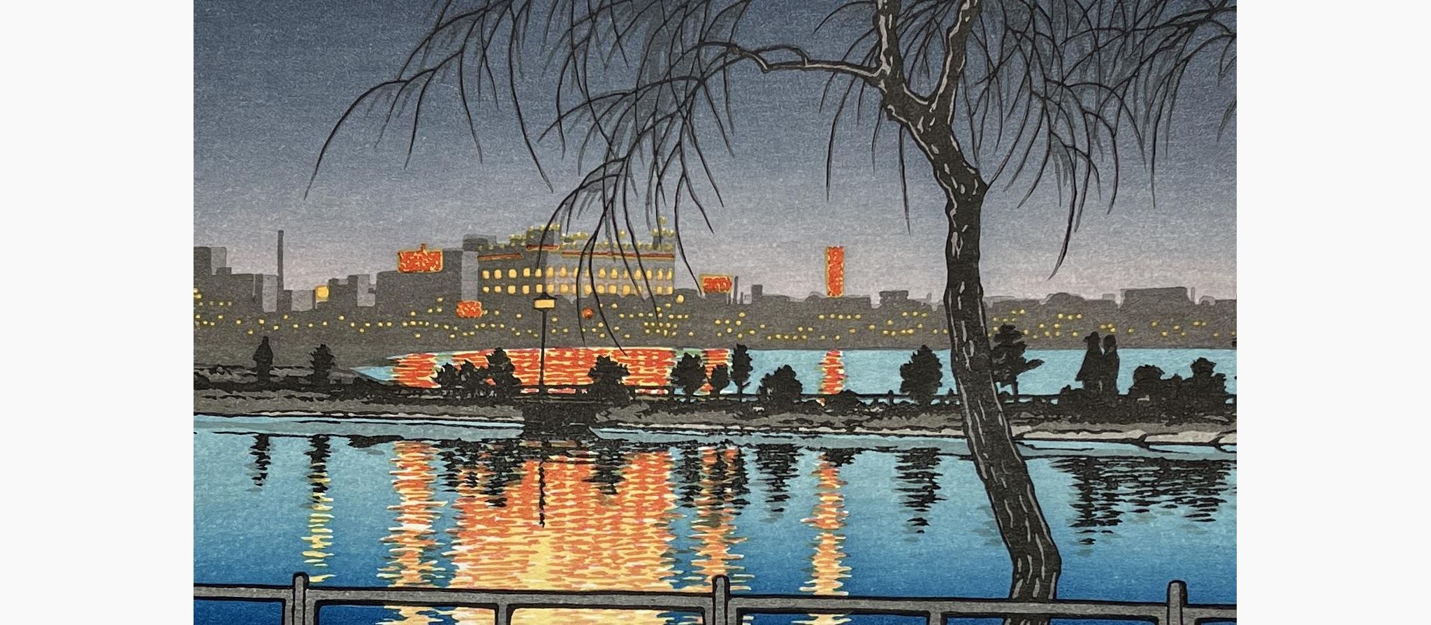 Night at Shinobazu Pond - Kawase Hasui - Japanese Prints - Nipponprints.com