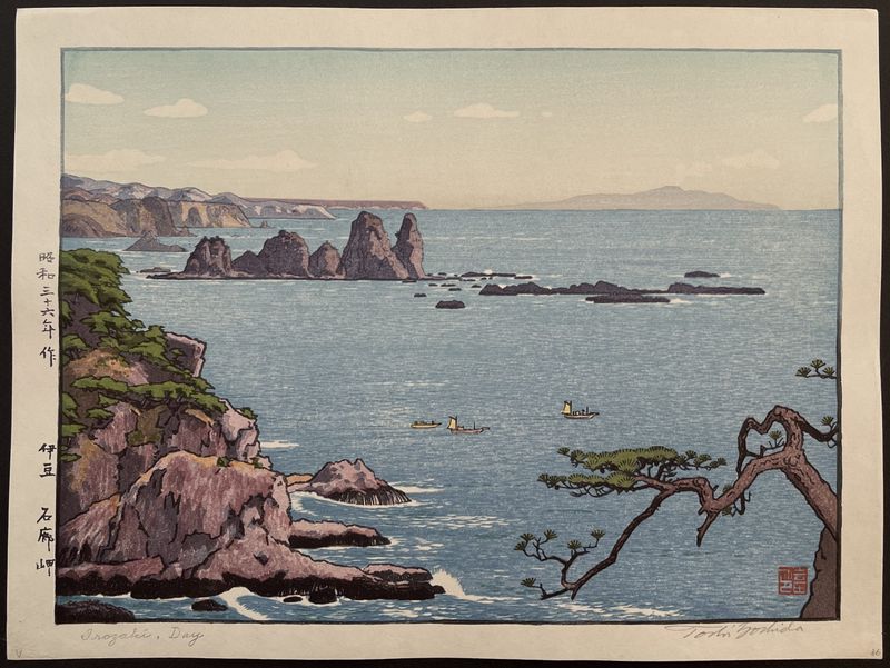 Irozaki, Day (Signed) - Toshi Yoshida - Japanese Prints - Nipponprints.com